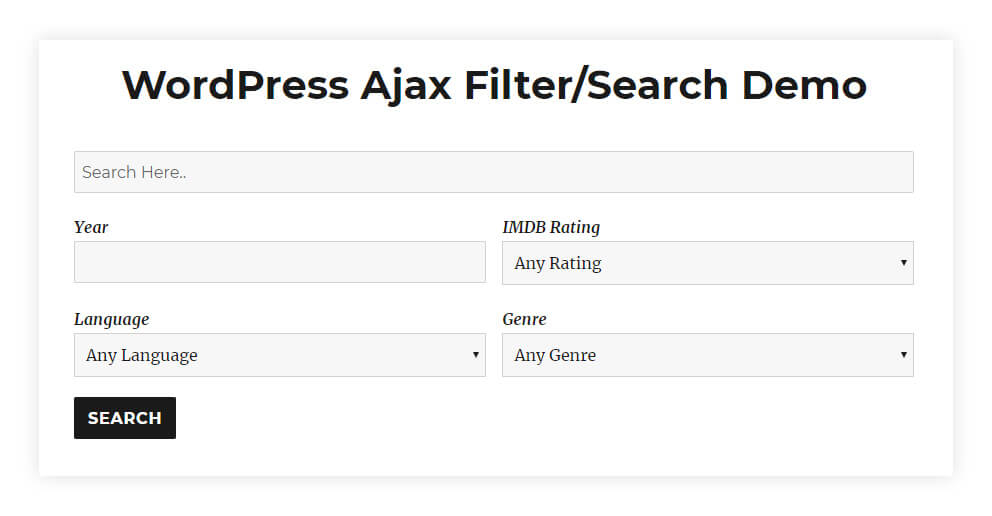 Simple Ajax Filter Search For WordPress ItsMeReal